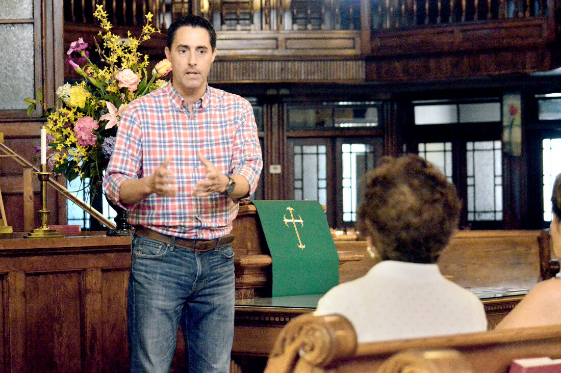 Ohio secretary of state supports Issue One, draws protesters | News ...